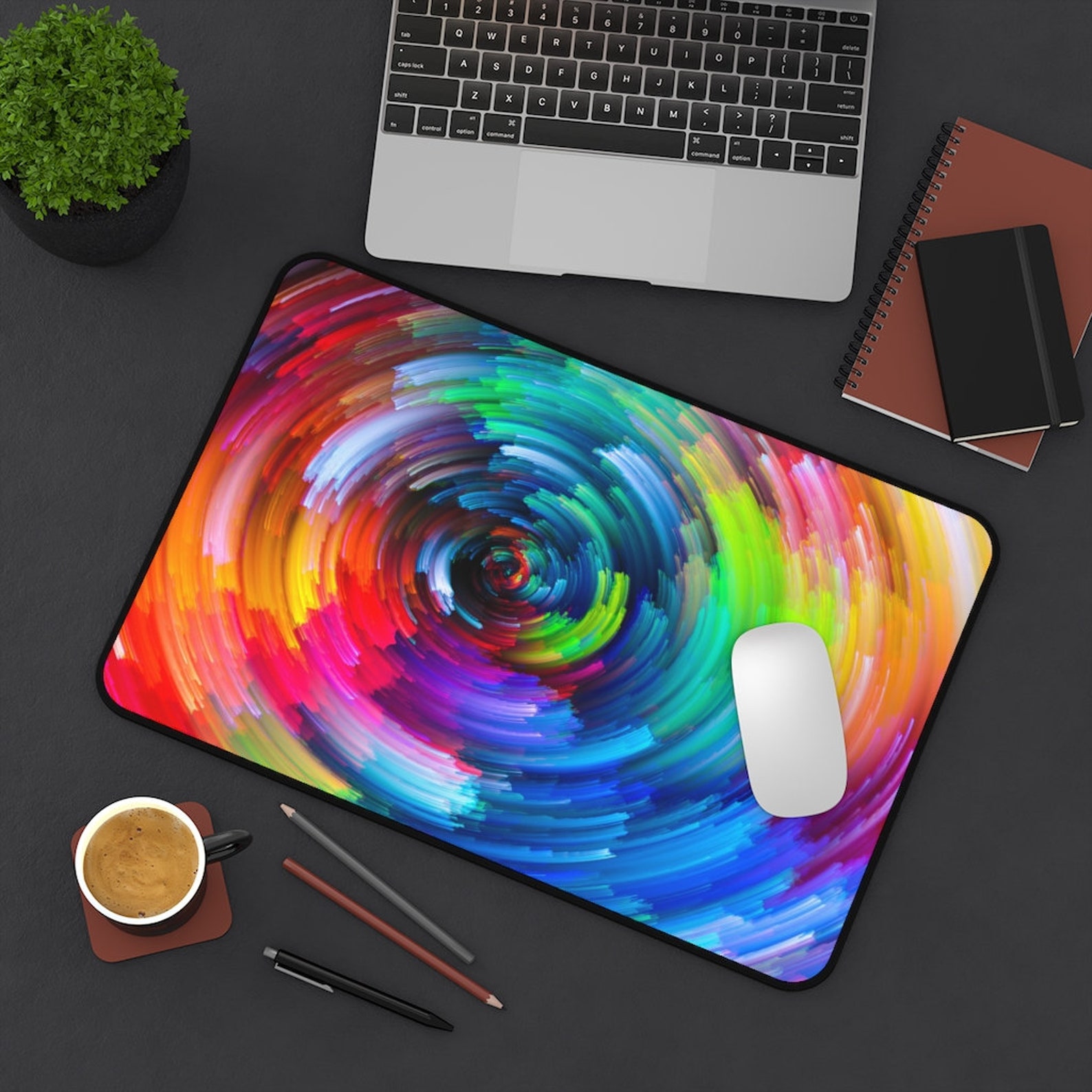 RAINBOW DESK MAT Colorful Desk Mat Cute Desk Mat Gaming | Etsy