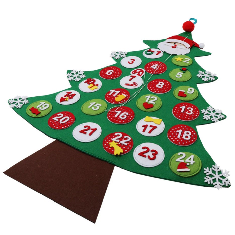 RESTOCKED Kids Felt Christmas Tree Advent Calendar/fun - Etsy Canada