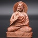 Hand-carved Red Sun Stone Shakyamuni Buddha Sculpture- Vitarka Mudra ...