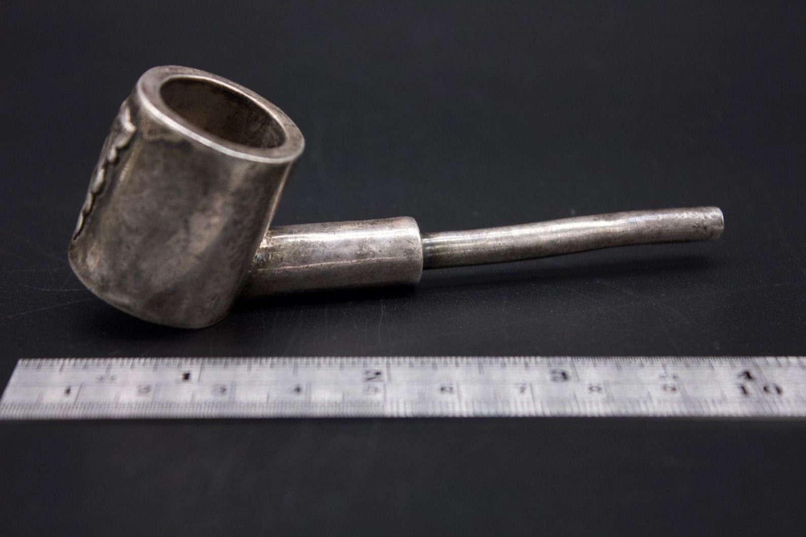 Antique Pure Silver Tobacco Pipe - Etsy