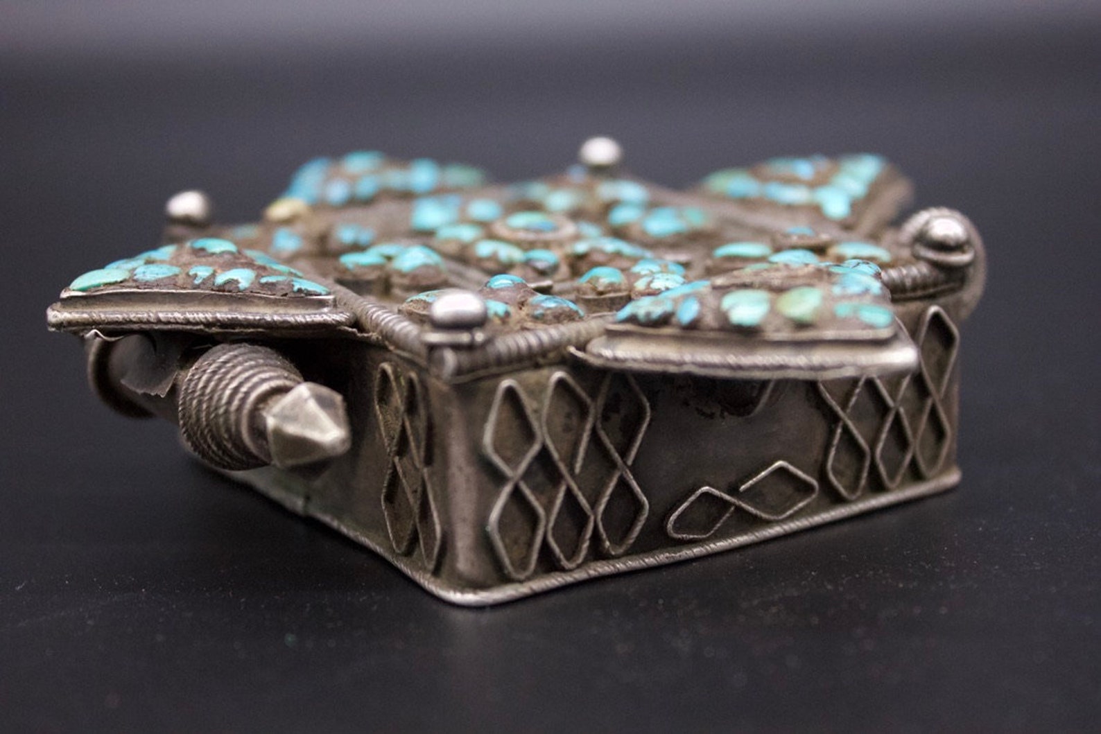 Antique Tibetan Silver Gau Boxes -amulets-tibetan Prayer Box, Gau, Ghau ...