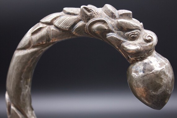 Ethnic Nepali Silver Bracelet- Bunge Bala- Tribal Jew… - Gem