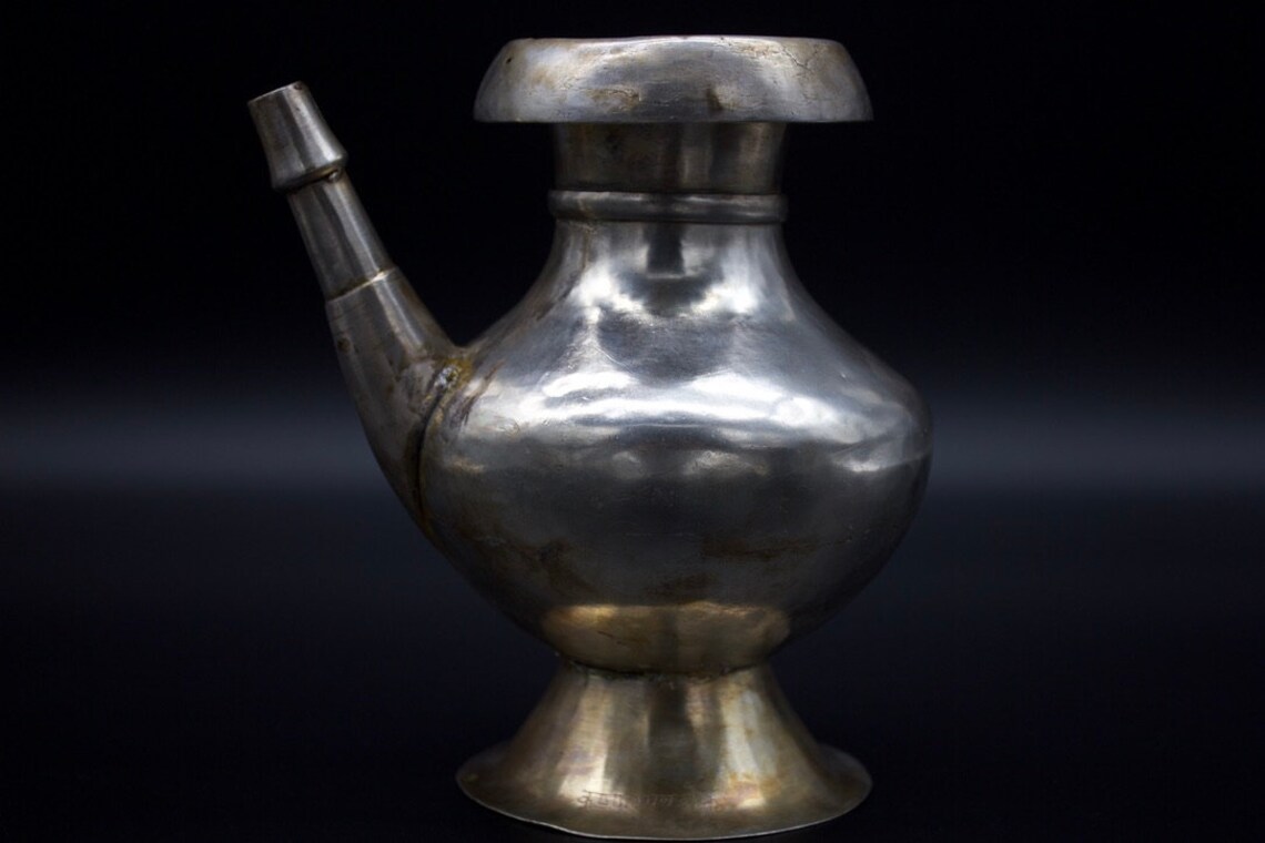 Antique Pure Silver Water Drinking Pot “karuwa” Pure Silver Karuwa ...