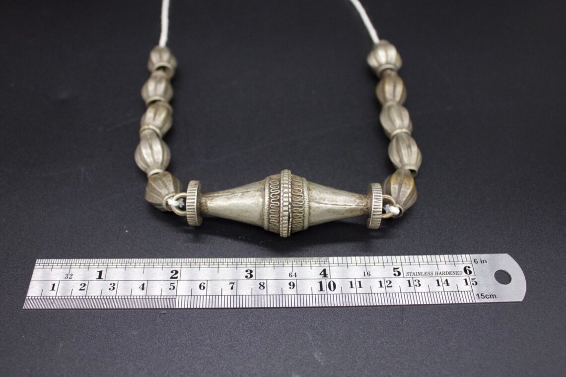 Ethnic Nepali Jewelry-silver Alloy Beads Necklace- Tribal Tharu ...