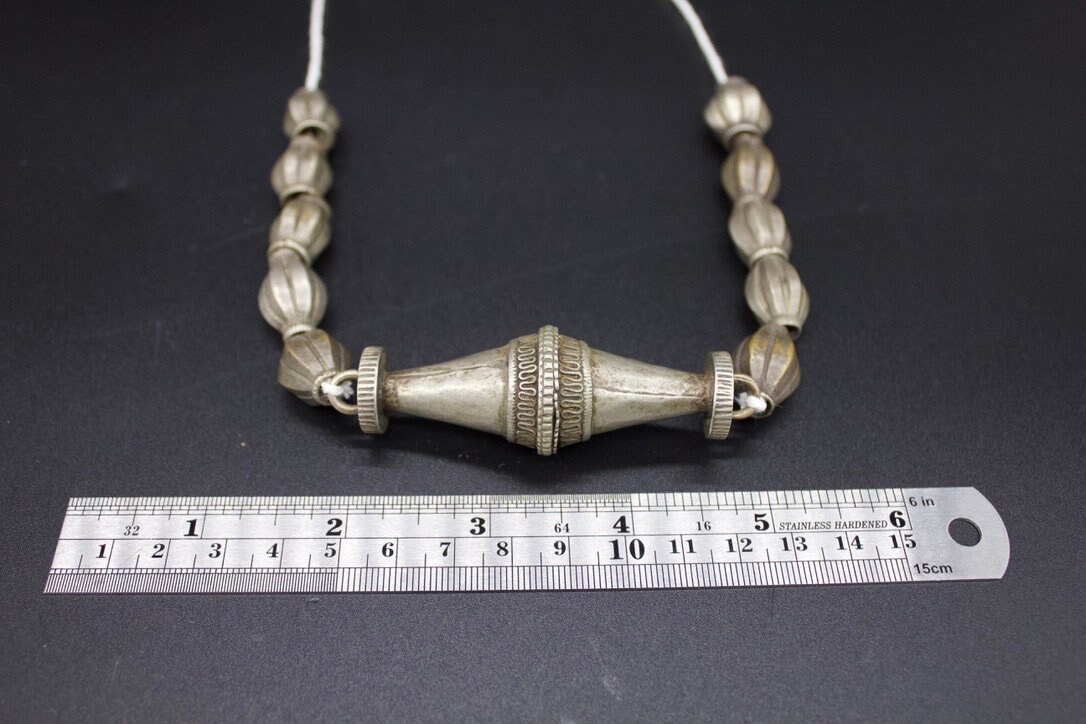 Ethnic Nepali Jewelry-silver Alloy Beads Necklace- Tribal Tharu ...