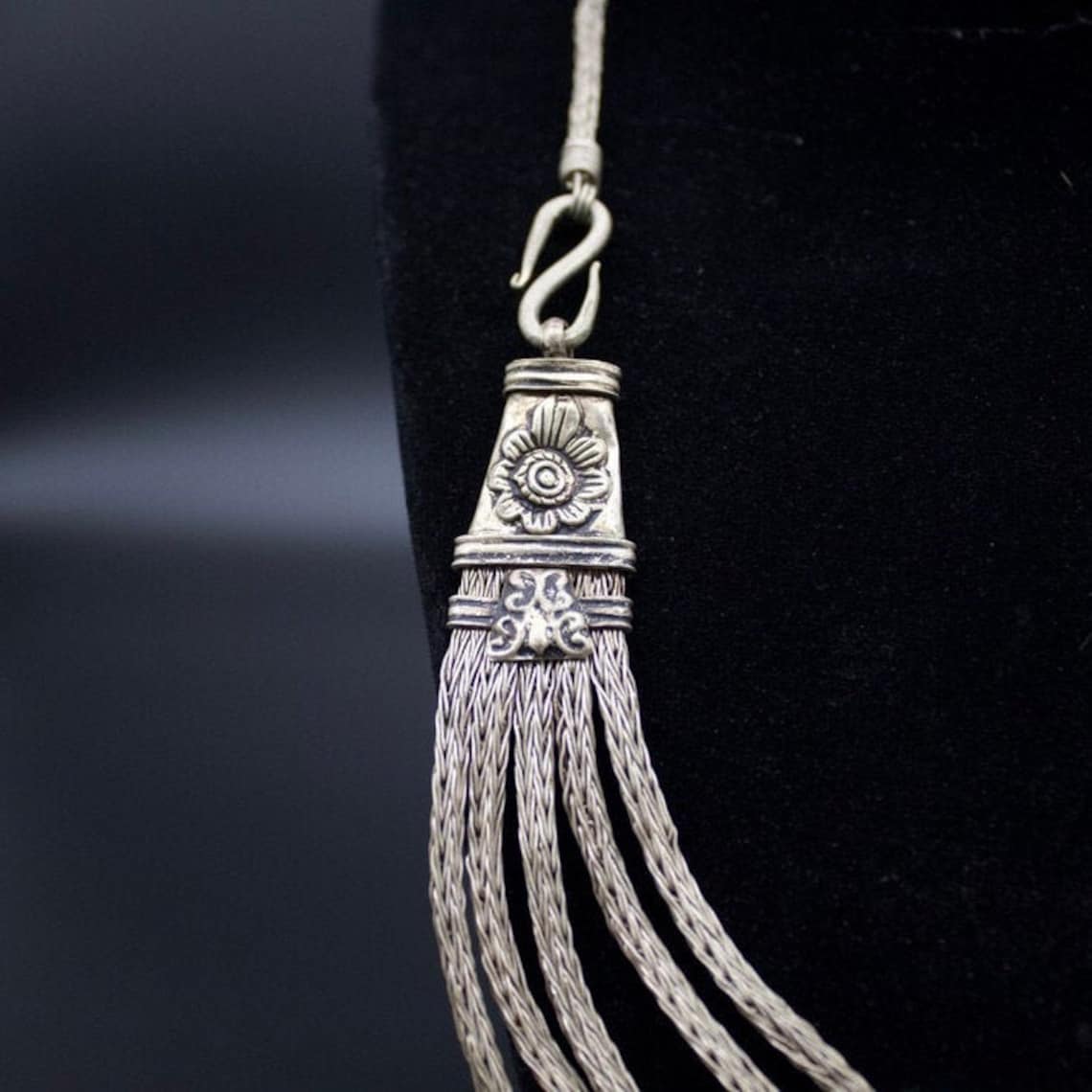 Ethnic Nepali Jewelry-silver Alloy Necklace Tribal Hill Necklace Nepal ...