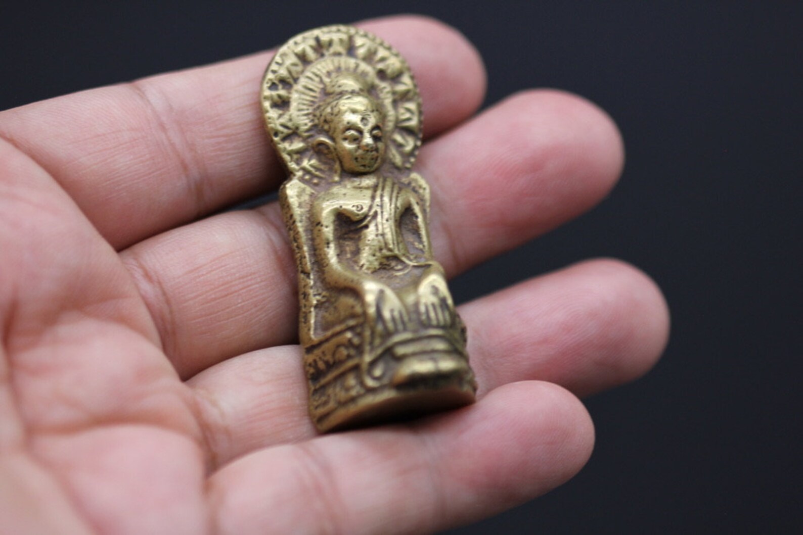 Tibetan Seal -brass Dharmachakra, Anjali Mudra Stamps/amulet Wax Seal ...