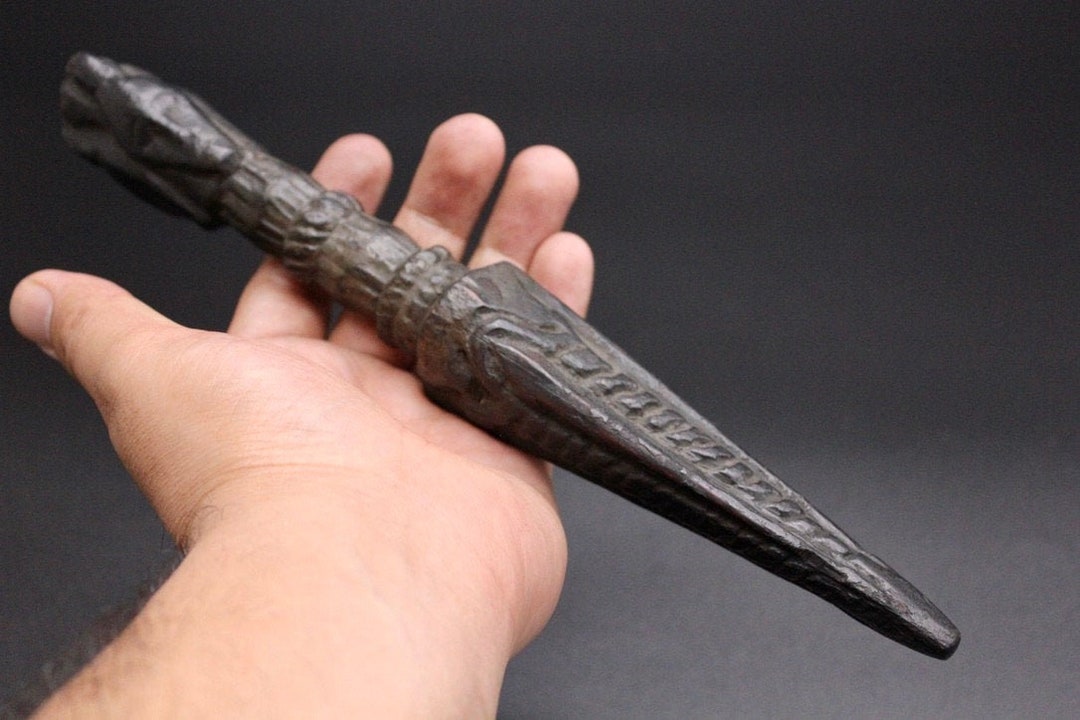 Antique Tibetan Hand Carved Wooden Phurba/kila/dagger- 19th C - Etsy