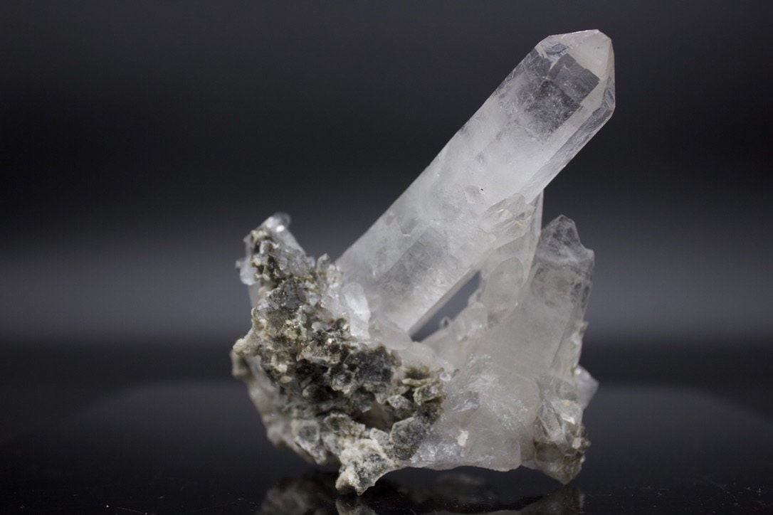 Chlorite Quartz Cluster- Raw Crystal Cluster- Green Quartz - Quartz ...