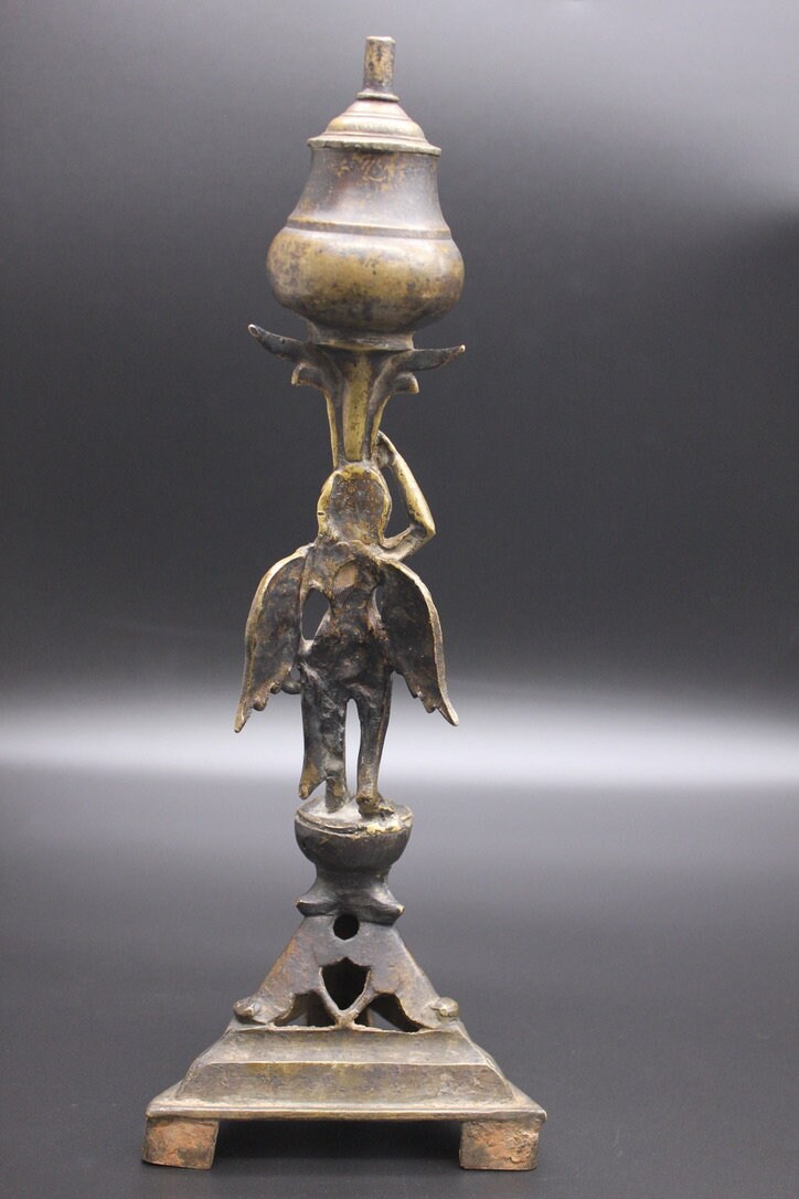 Antique Oil Lamp/tuki / Apsara Carrying Light , Nepal Early 19th C - Etsy