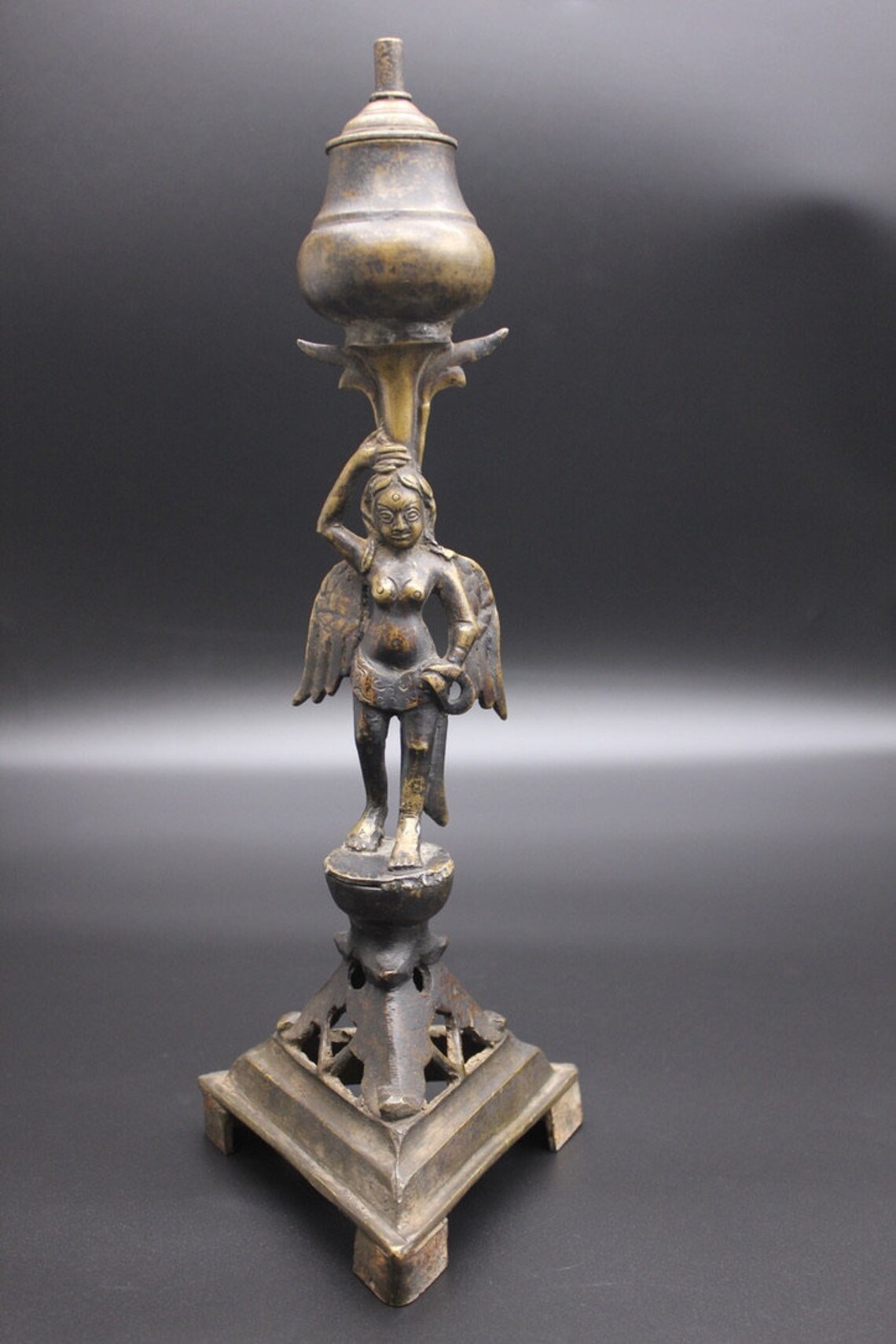 Antique Oil Lamp/tuki / Apsara Carrying Light , Nepal Early 19th C - Etsy