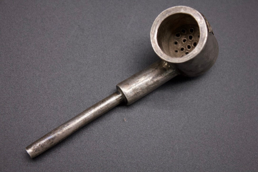 Antique Pure Silver Tobacco Pipe - Etsy
