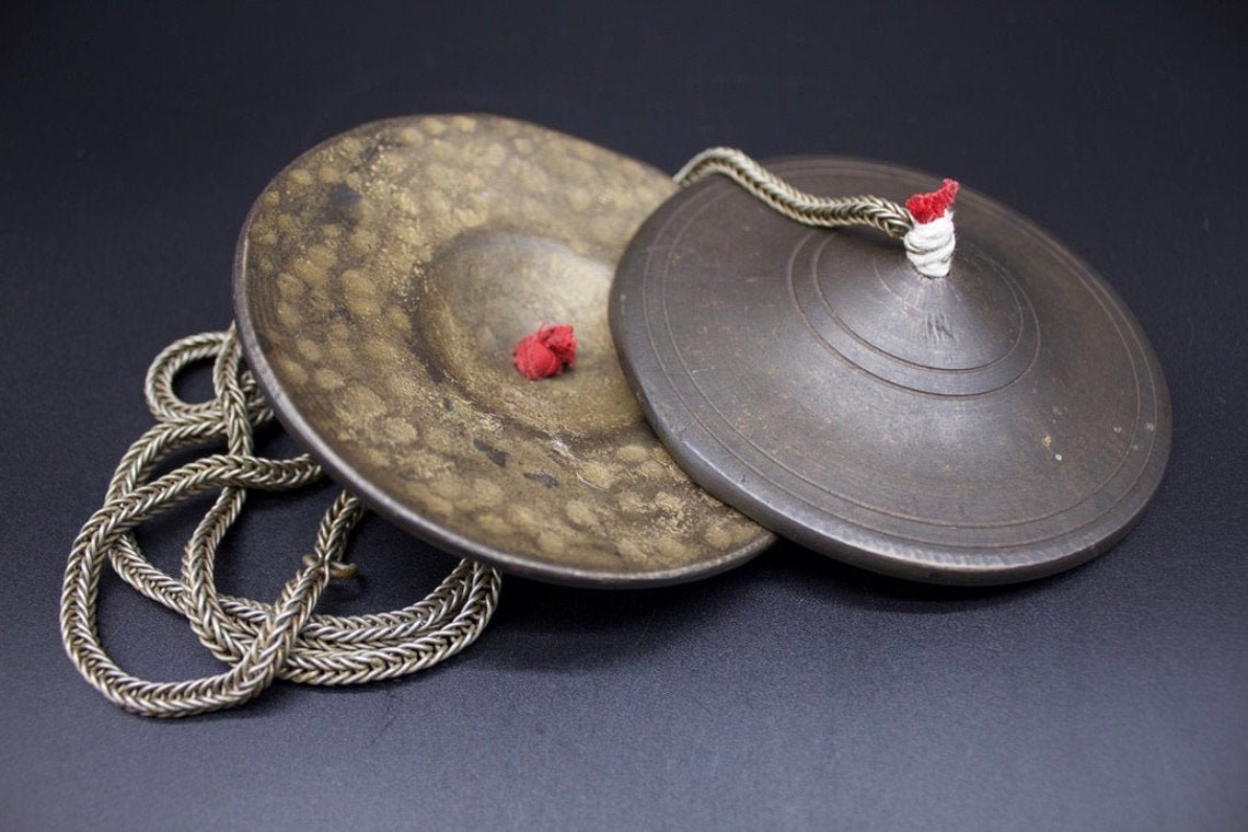 Antique Tingsha Pairs of Hanging Bell Cymbals/ritual Cymbals, Hammered ...