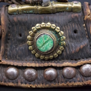 Antique Tibetan Fire Mecha- Match Striker- Tibetan Leather Flint Pouch ...