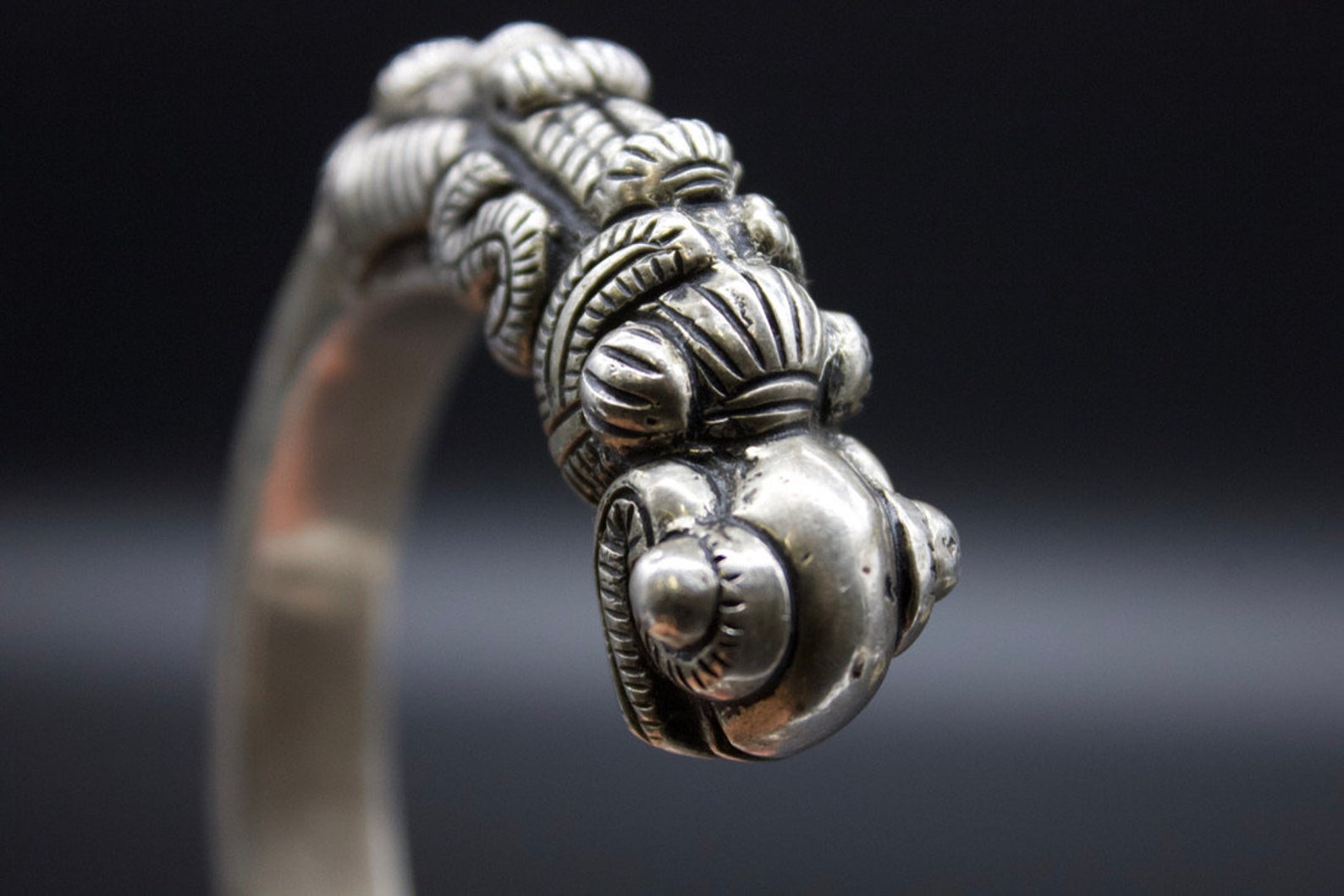 Ethnic Nepali Solid Silver Bracelet- Bunge Bala- Tribal Jewelry- Ethnic ...