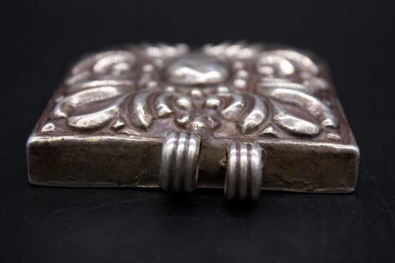 Antique Nepali Silver Pendant -Amulets- Prayer Box, G… - Gem