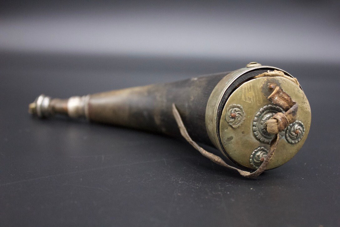 Antique Tibetan Powder Horn- Ngak-ru- Tibet 19th C - Etsy