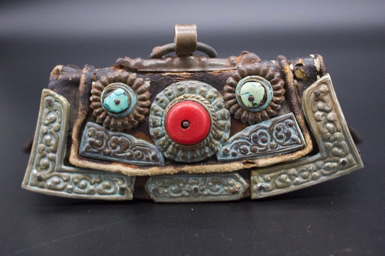 Antique Tibetan Fire Mecha- Match Striker-tibetan Leather Flint Pouch ...