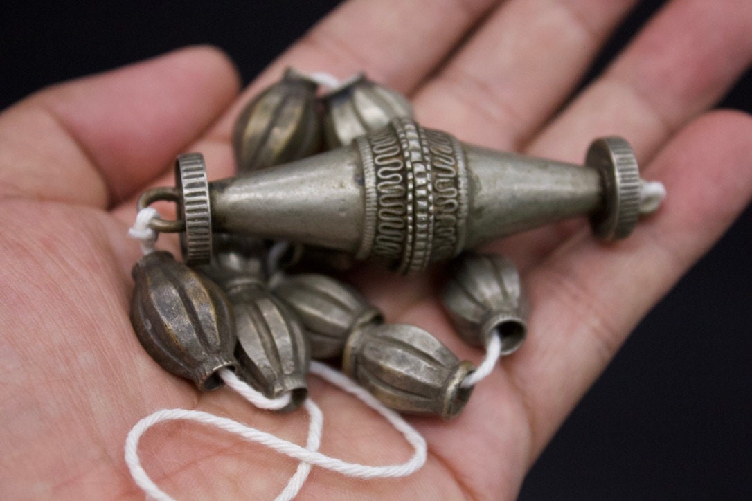 Ethnic Nepali Jewelry-silver Alloy Beads Necklace- Tribal Tharu ...