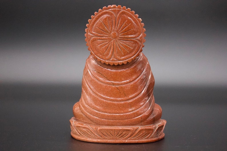 Hand-carved Red Sun Stone Shakyamuni Buddha Sculpture Vitarka - Etsy