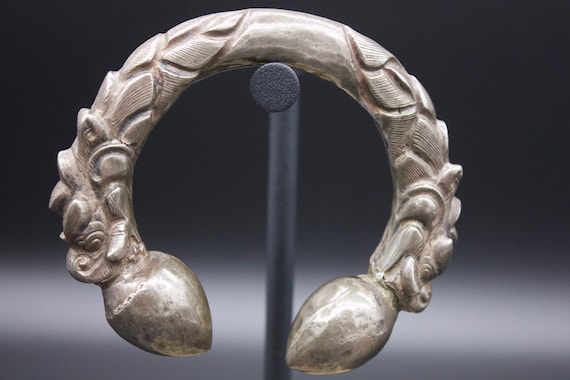 Ethnic Nepali Silver Bracelet- Bunge Bala- Tribal Jew… - Gem