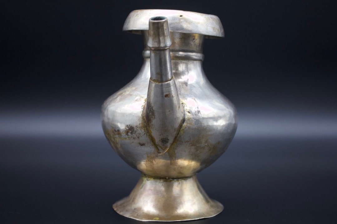 Antique Pure Silver Water Drinking Pot “karuwa” Pure Silver Karuwa ...