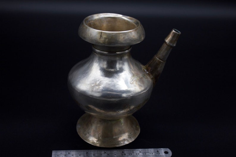 Antique Pure Silver Water Drinking Pot karuwa Pure Silver Karuwa Nepal ...