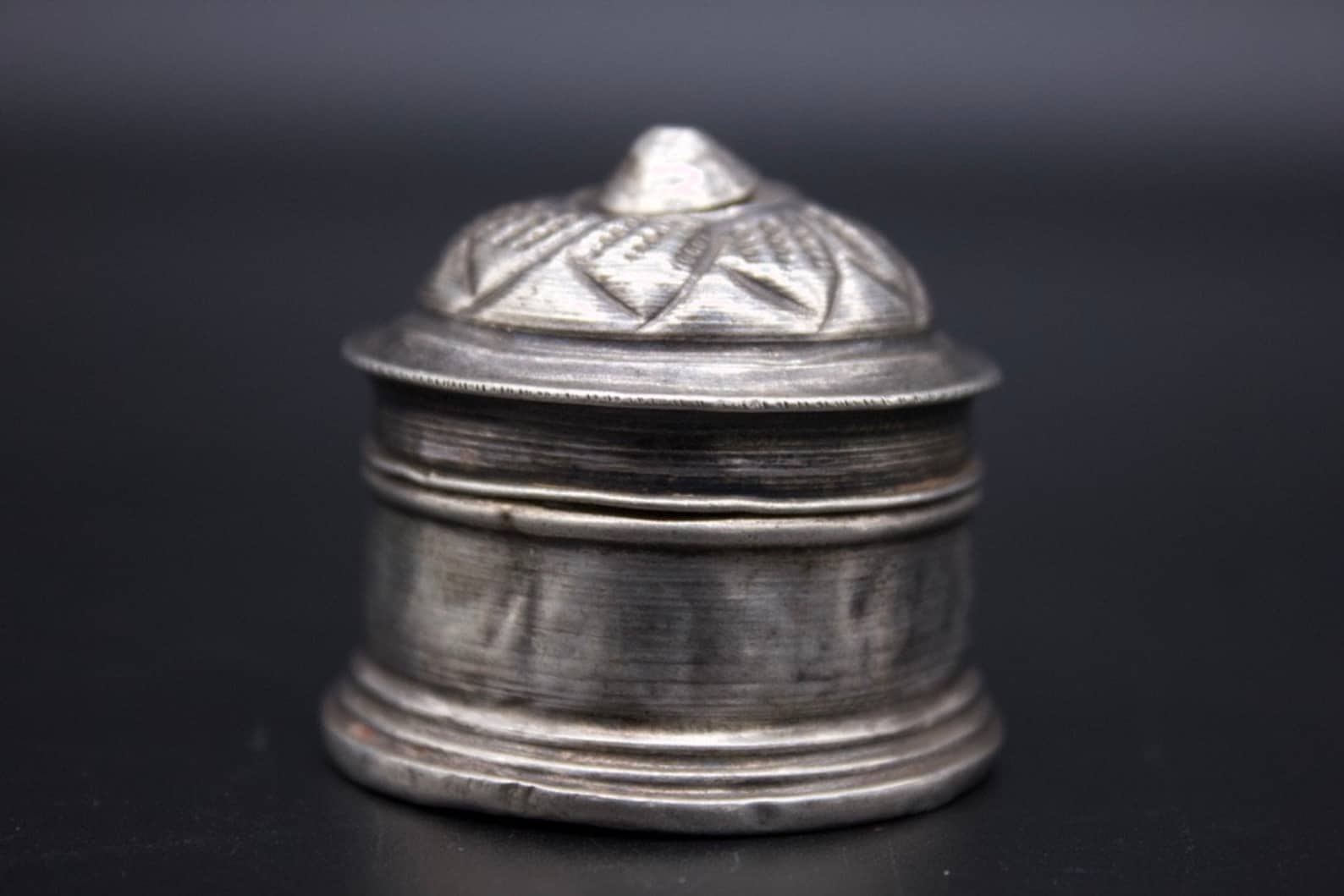 Antique Hindu Silver Container, Silver Box Nepal 20th C - Etsy