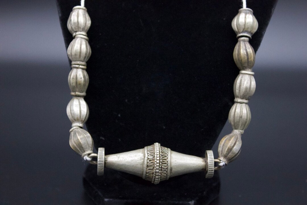 Ethnic Nepali Jewelry-silver Alloy Beads Necklace- Tribal Tharu ...