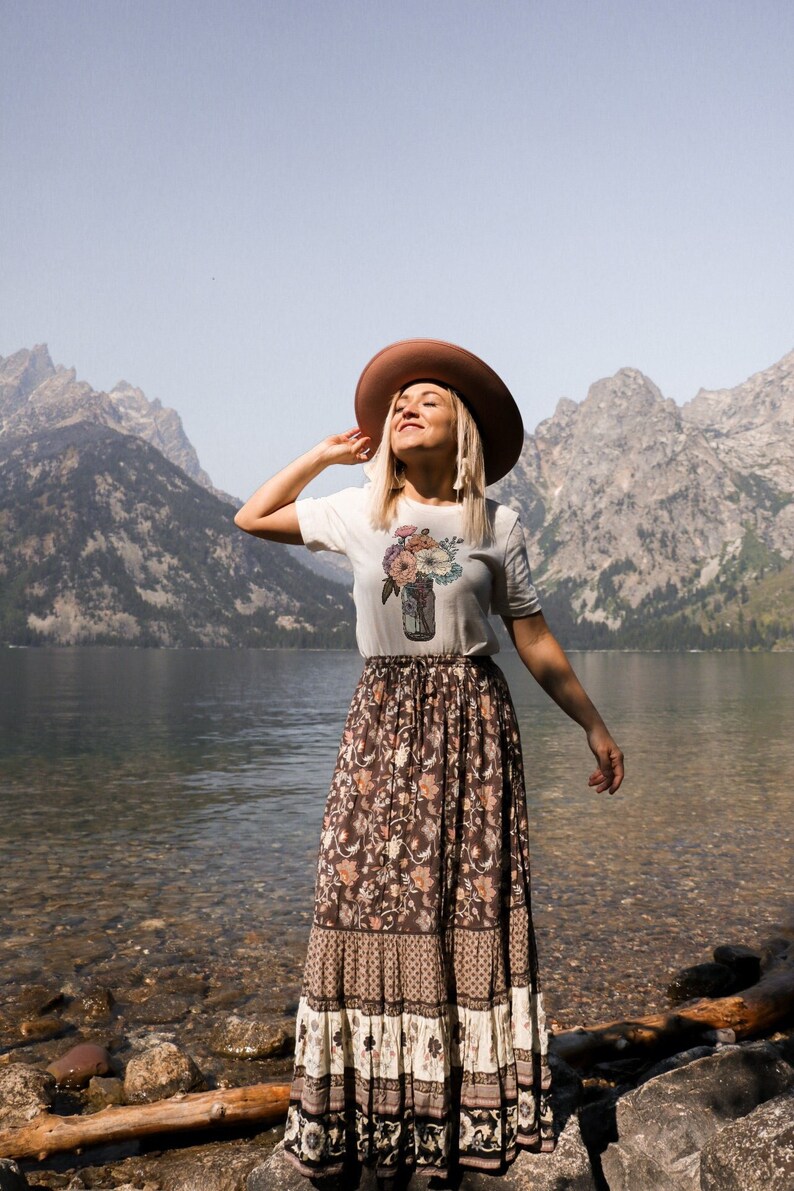 Spring Clothing for Women, Oversized Tshirt, Floral Country Girl Tshirt ...