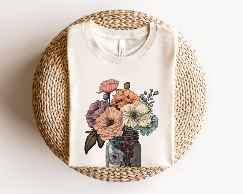 Spring Clothing for Women, Oversized Tshirt, Floral Country Girl Tshirt ...