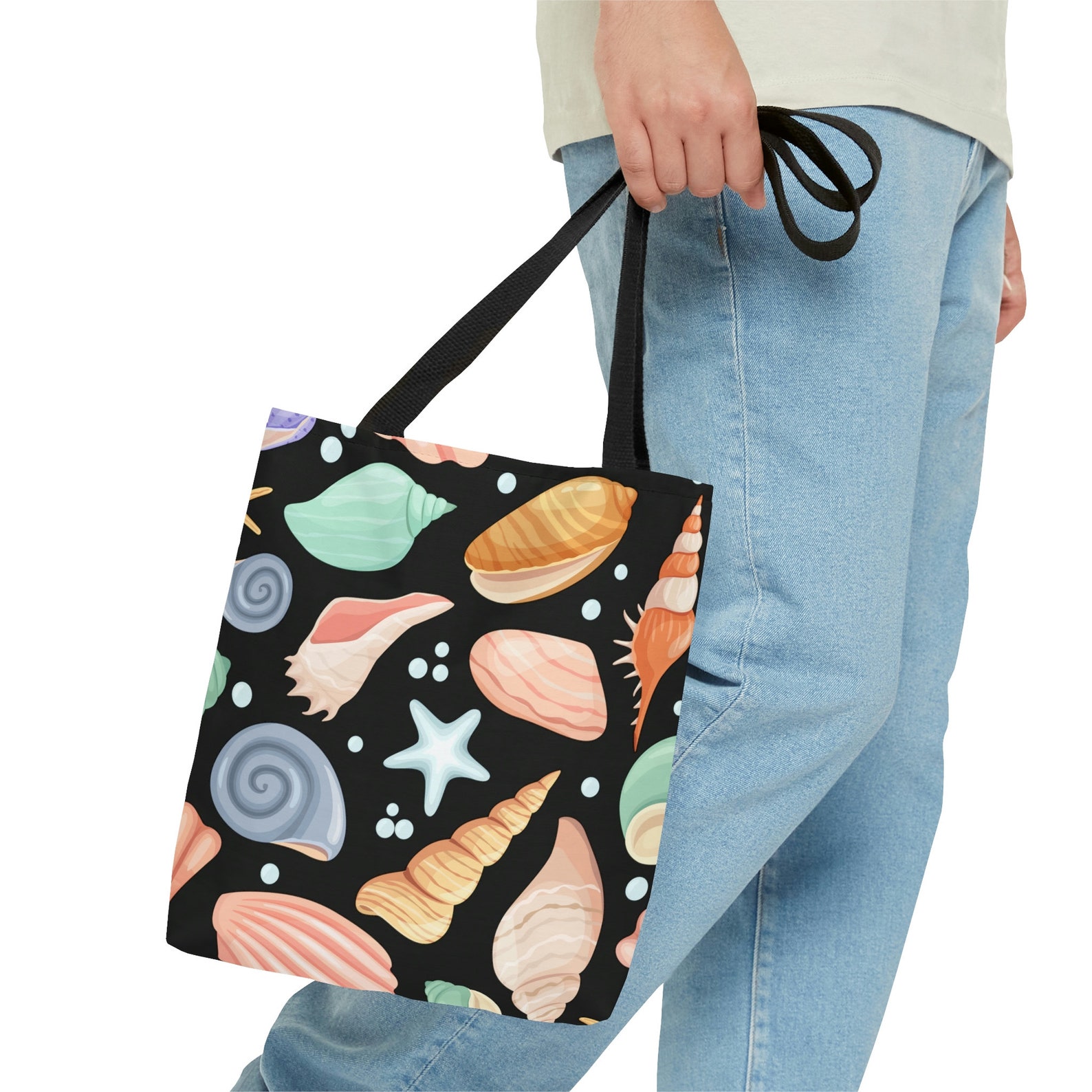 Ocean Seashell Beach Bag, Summer Bag, Vacation Bag - 3 Sizes Available ...