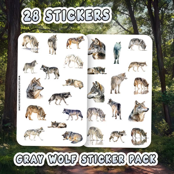 Unique Wolf Stickers - Etsy