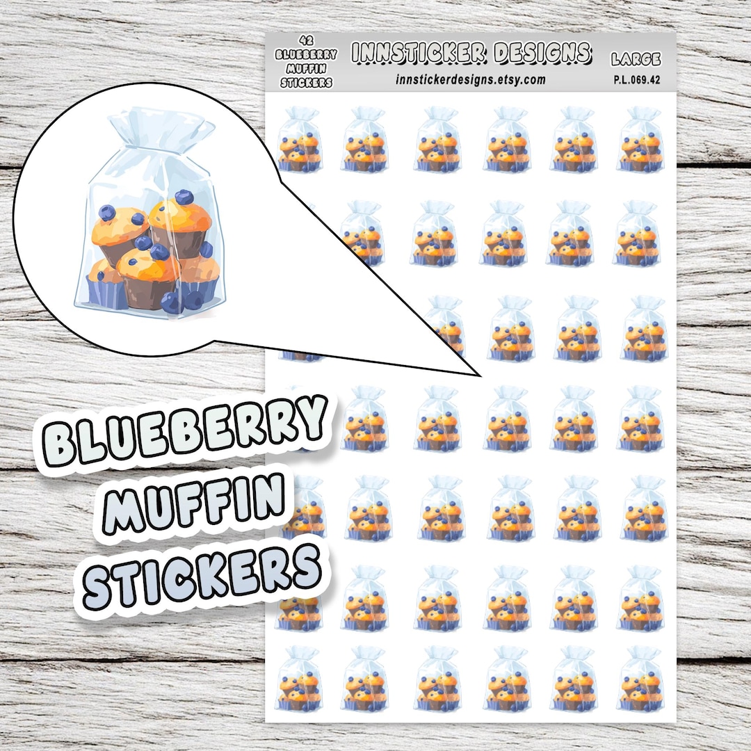 Mini Muffin Stickers, Snack Food Icon Planner Stickers, Journals ...