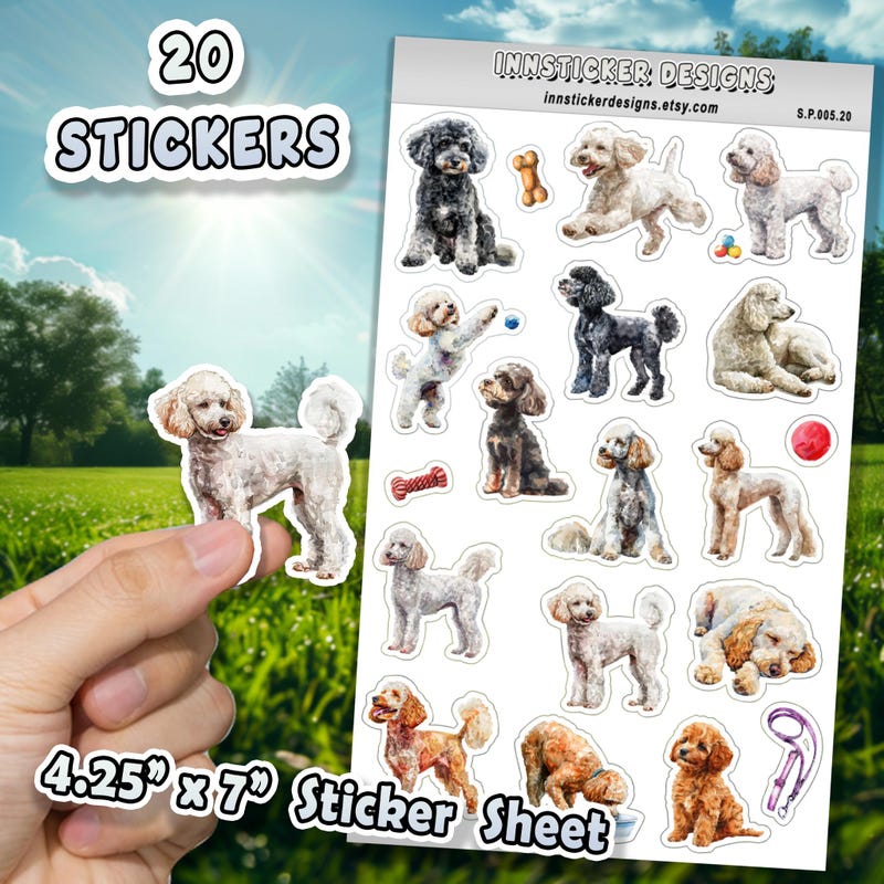 Poodle Sticker - Etsy
