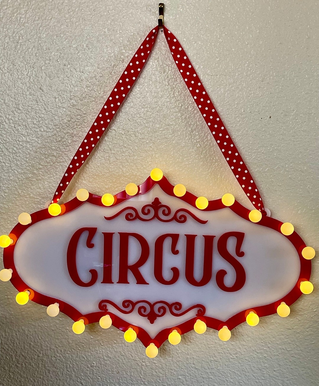 Circus Lighted Carnival Sign - Etsy