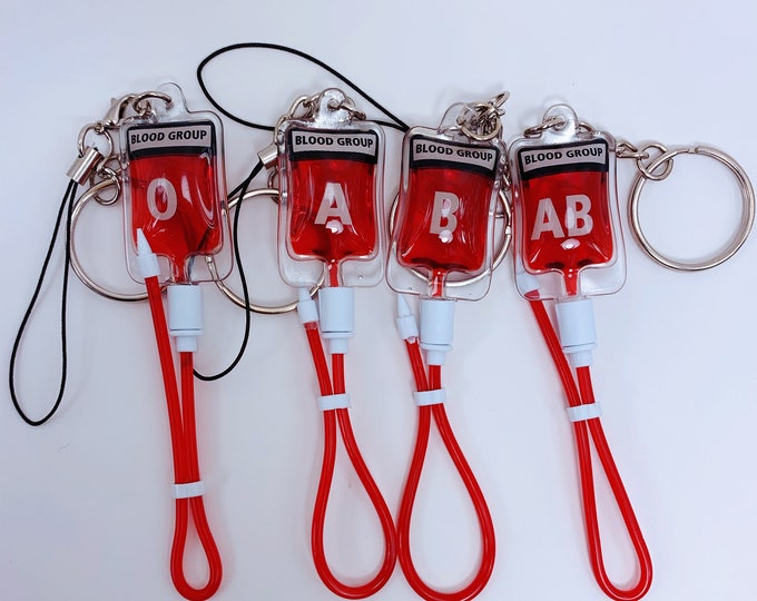 Blood Bank Key Chain,blood Bank Badge Reel, ABO Key Chain, Blood Type ...