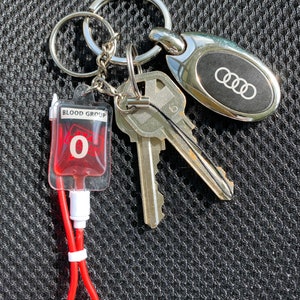 Blood Bank Key Chain,blood Bank Badge Reel, ABO Key Chain, Blood Type ...