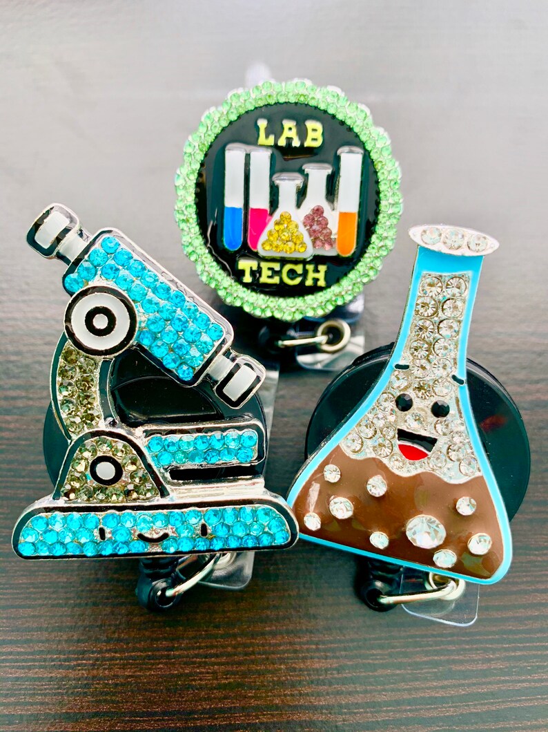 Microscope Badge Reel Lab Tech Badge Reel Med Tech Badge - Etsy
