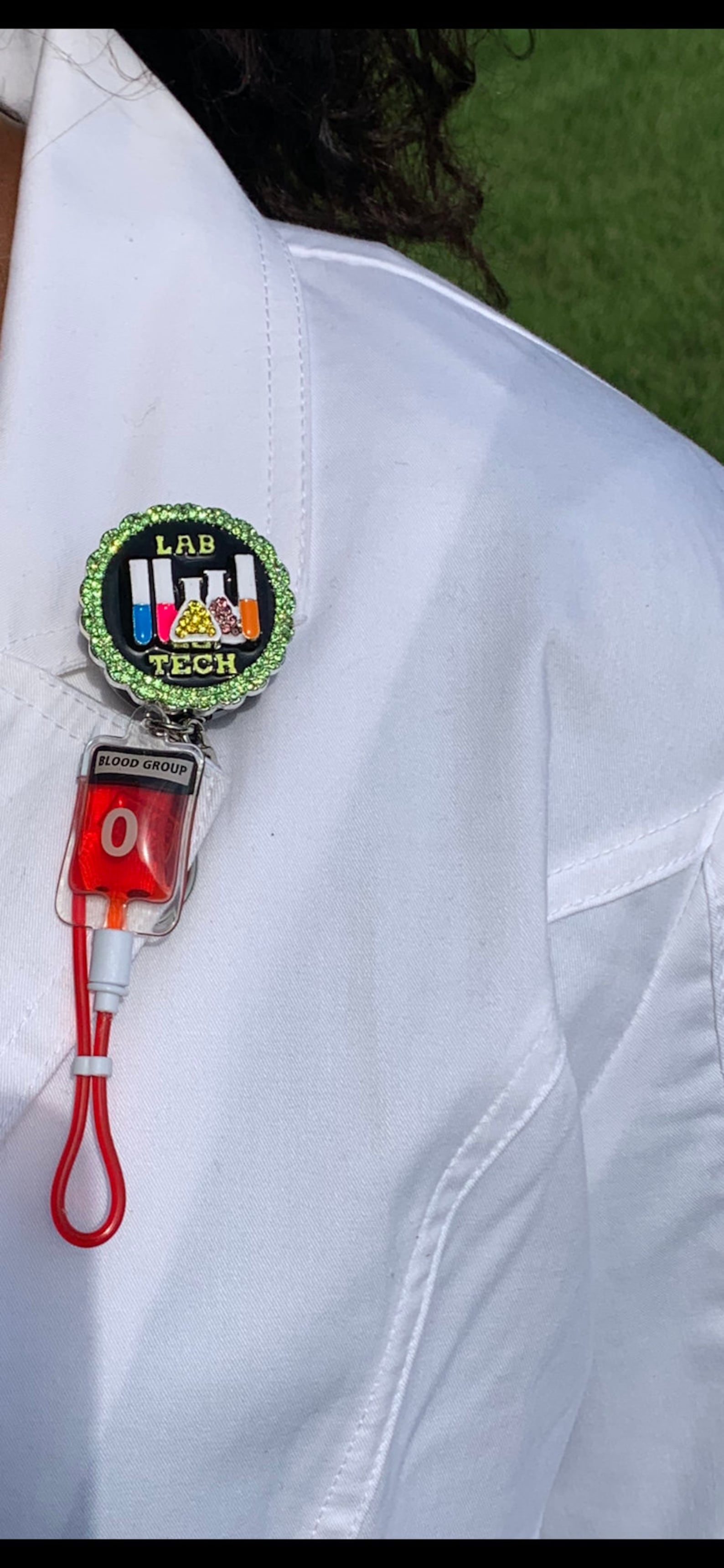 Blood Bank Key Chain,blood Bank Badge Reel, ABO Key Chain, Blood Type ...