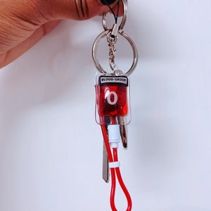 Blood Bank Key Chain,blood Bank Badge Reel, ABO Key Chain, Blood Type ...