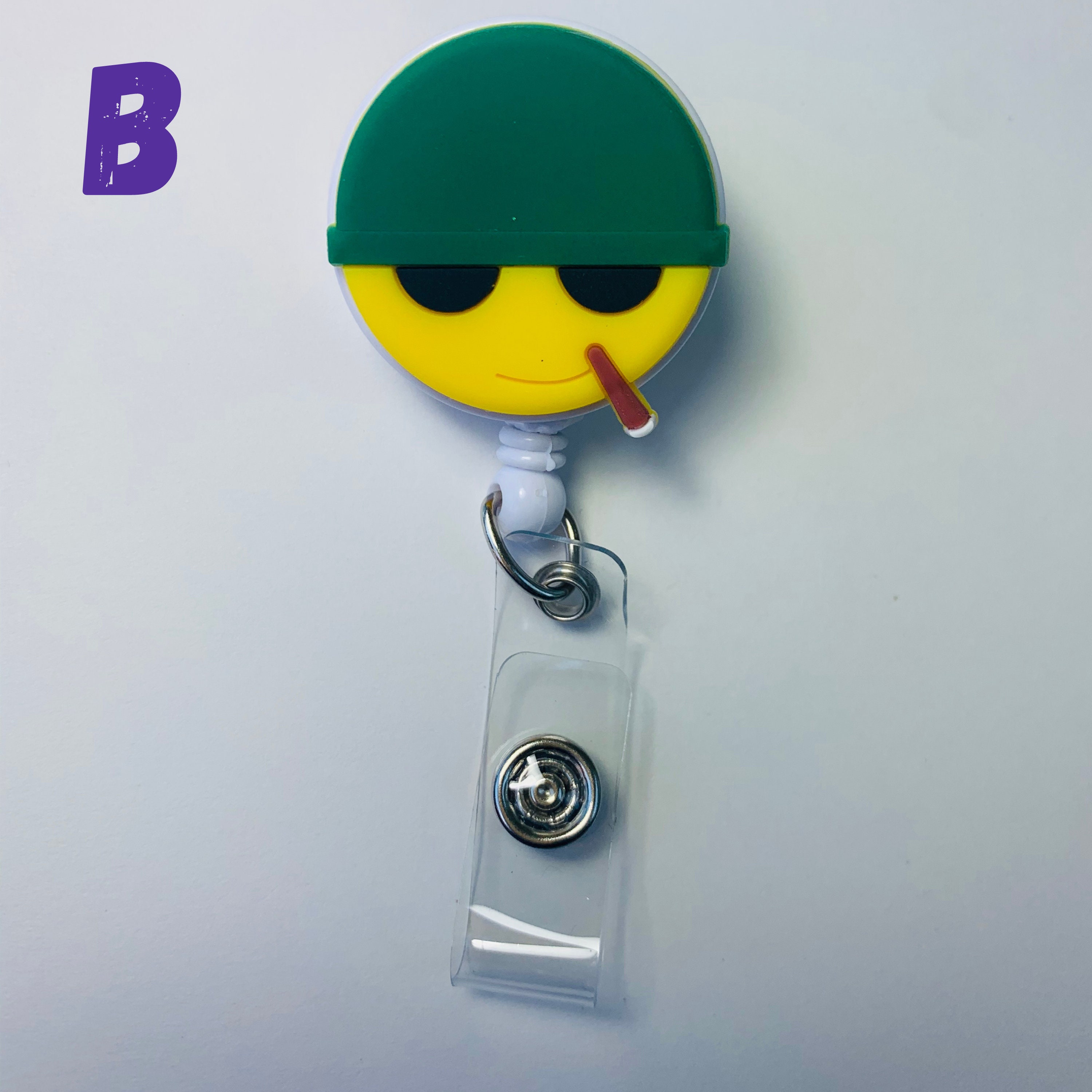 Emoji Badge Reel, Smiley Face Emoji Badge Reel, Nurse Badge, Lab Tech ...
