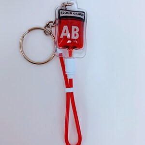 Blood Bank Key Chain,blood Bank Badge Reel, ABO Key Chain, Blood Type ...