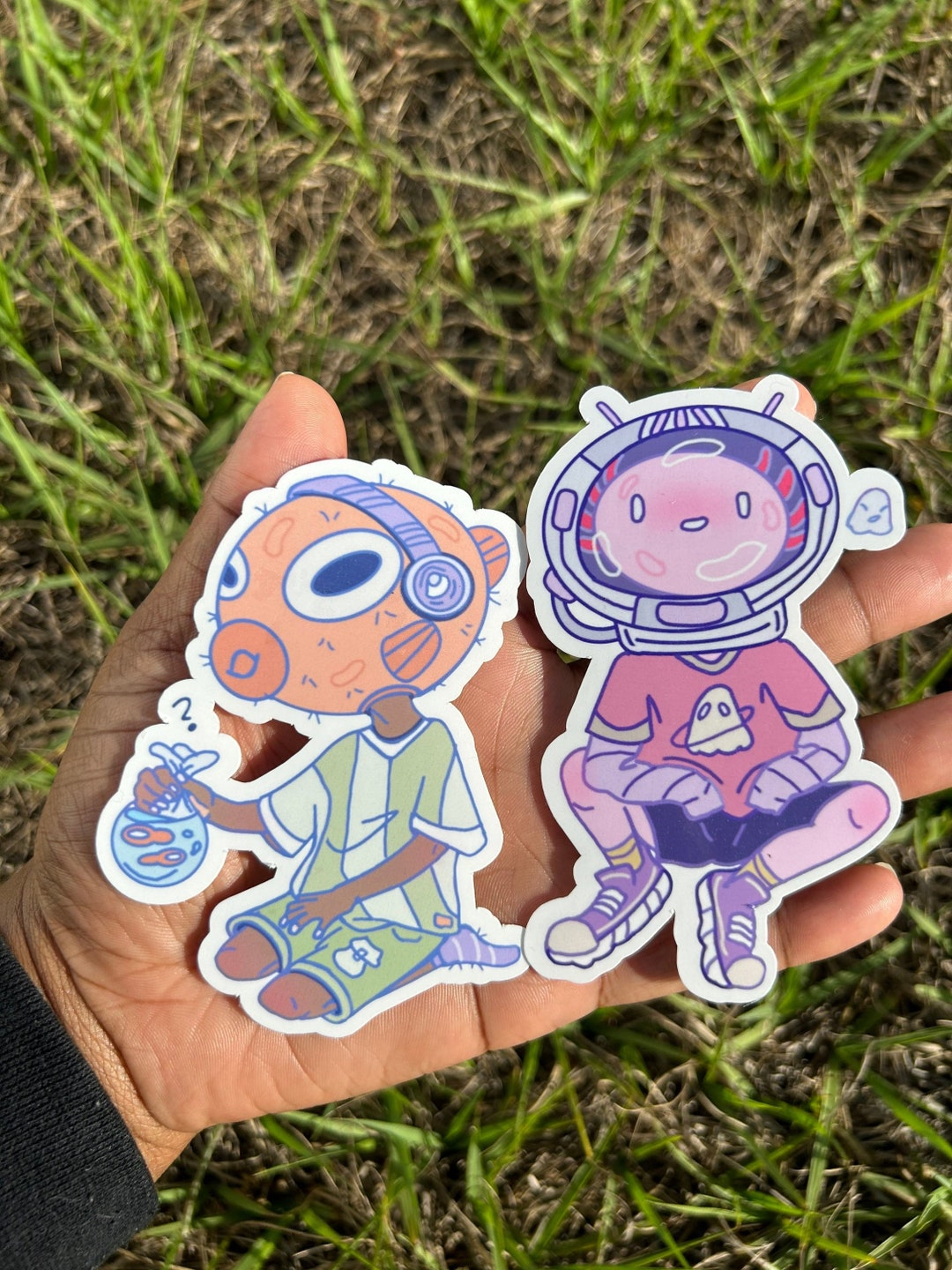 Aesthetic Oc Stickers // Connie the Fish Head and Zedd the Space ...