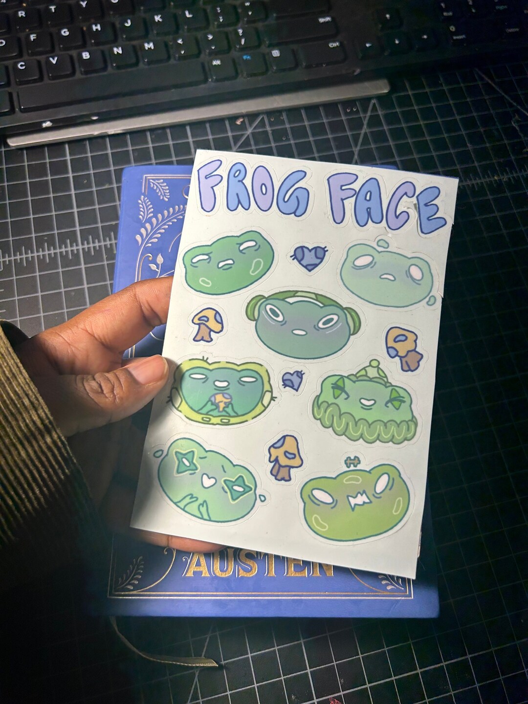 Frog Face Sticker Sheet / Frog Stickers / Goblincore Art / Funny Frog ...