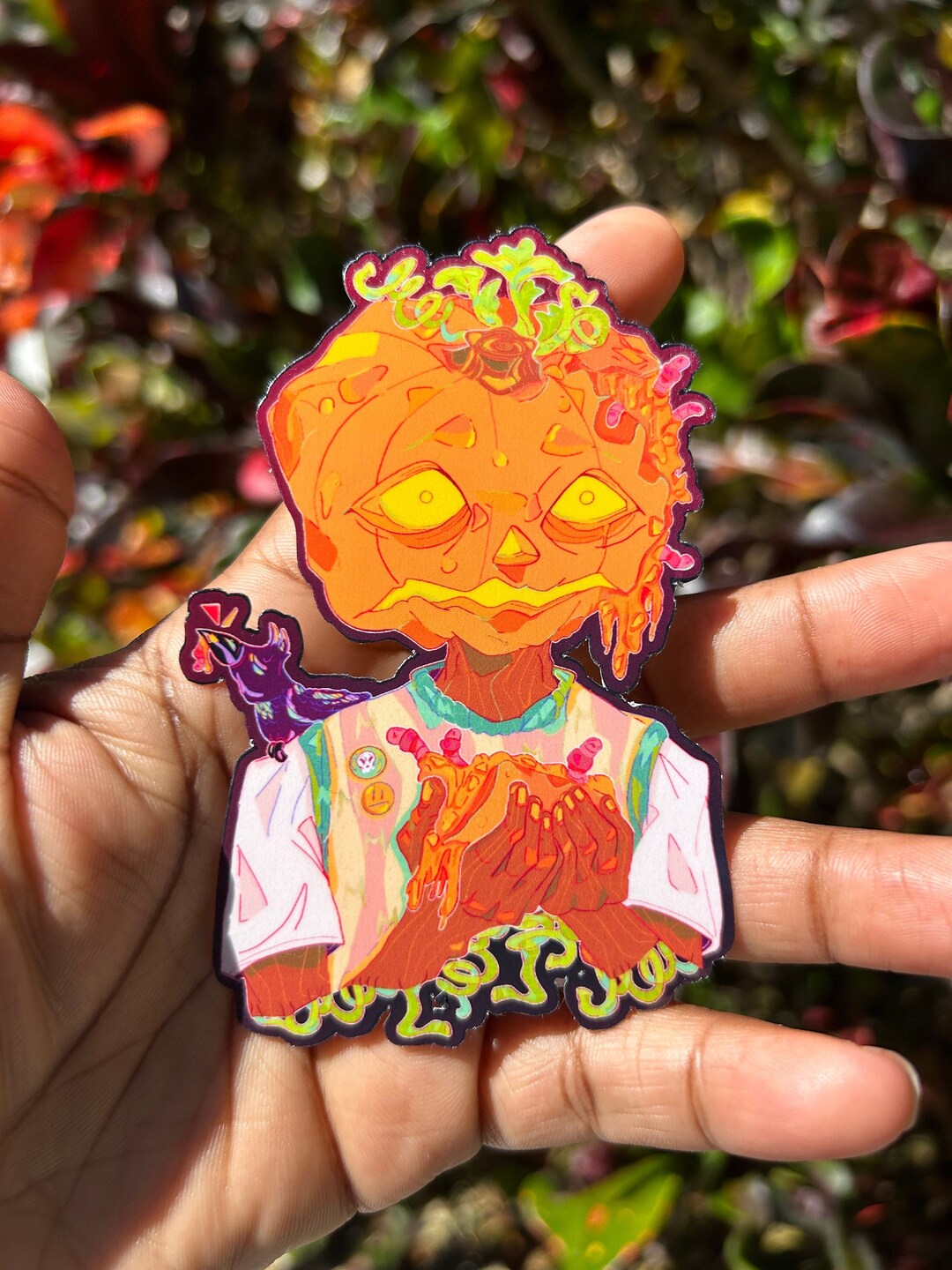Pumpkin Gore-lore Detailed Halloween Themed Waterproof Sticker - Etsy
