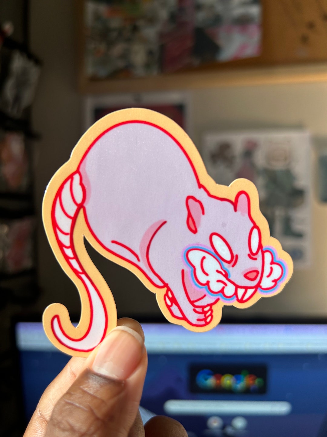 Crazed Rat // Rat Core // Rat Stickers // Creepy Cute // Dreamcore ...