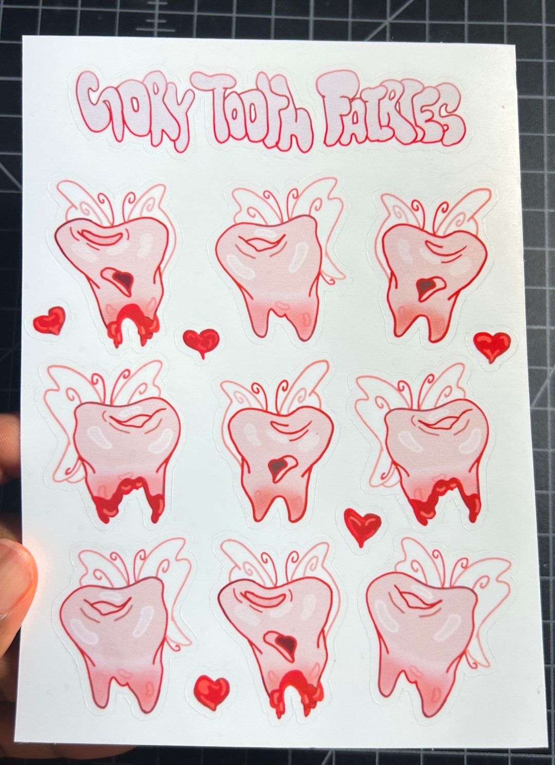 Gory Tooth Fairies Stickersheet/weirdcore/ Teethcore/ Traumacore ...