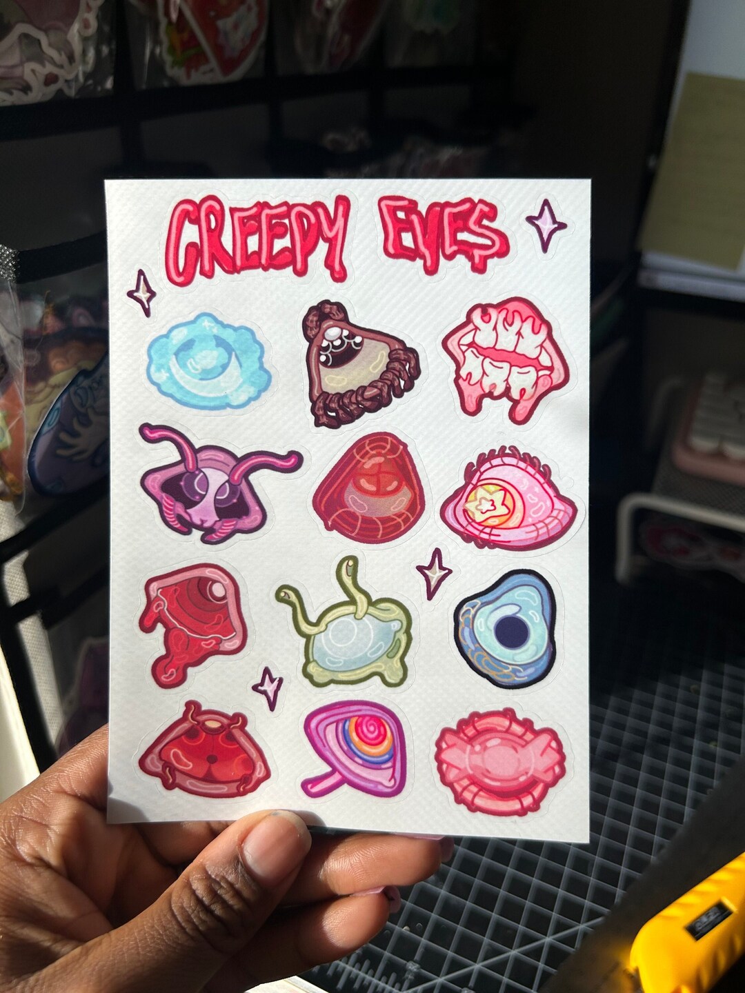 Creepy Eyes Sticker Sheet/creepycute/kidcore/weirdcore/dreamcore ...