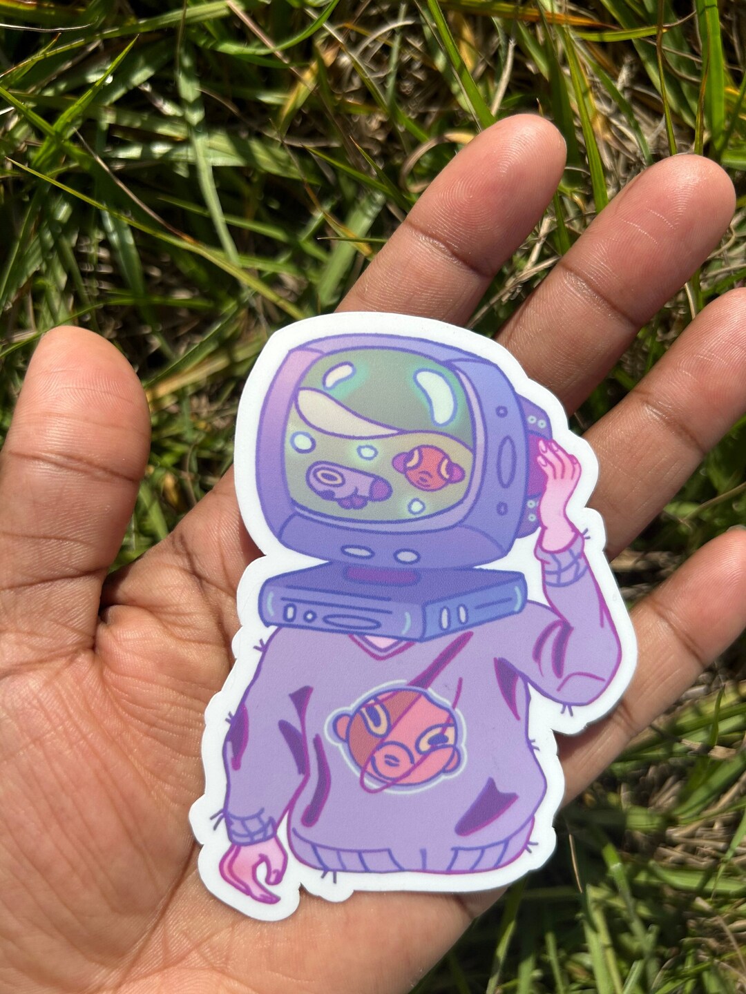 Grunge Tv Head // Retro Computer // Weirdcore // Dreamcore // - Etsy